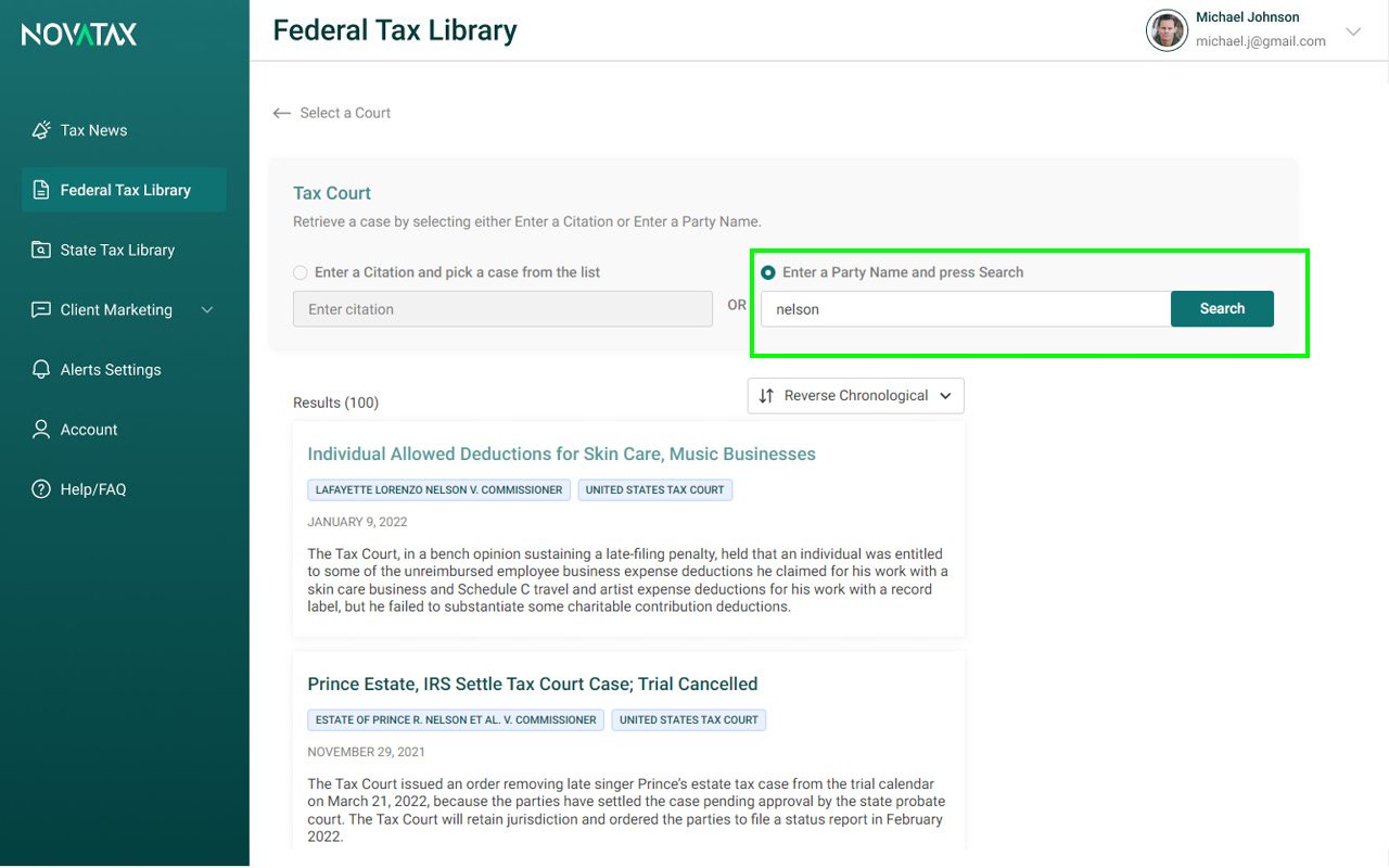 How do I use the Federal Tax Research Library?